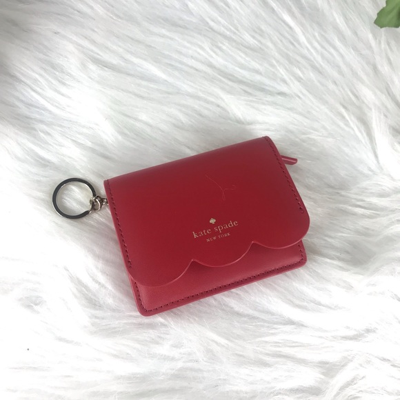 kate spade | Bags | Kate Spade Red Scalloped Wallet | Poshmark